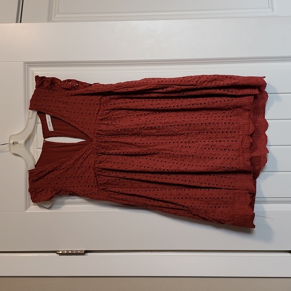 Mustard Seed | Dresses | Rust Colored Baby Doll Dress Built In Shorts ...